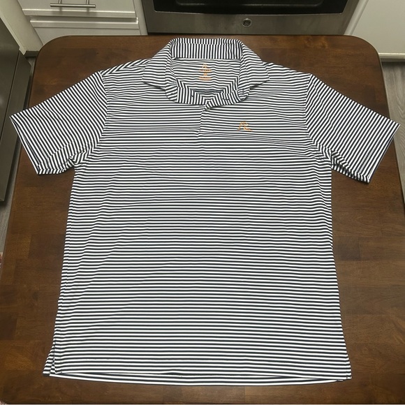 Rhoback | Shirts | Rhoback Navy Blue And White Striped Performance Polo ...